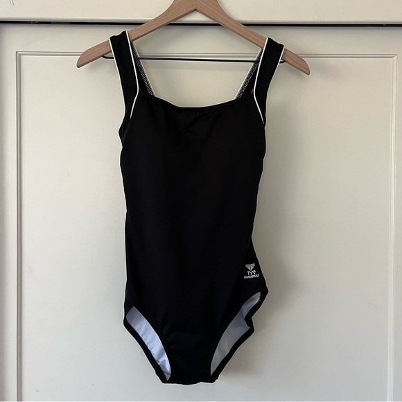 TYR | Swim | Tyr Black Square Neck Onepiece Swimsuit | Poshmark